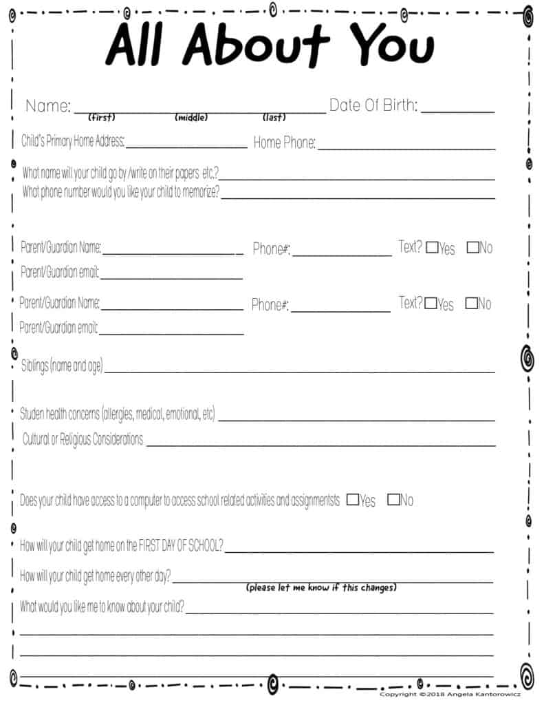 Back To School Welcome Packet Essentials | Making The Basics Fun