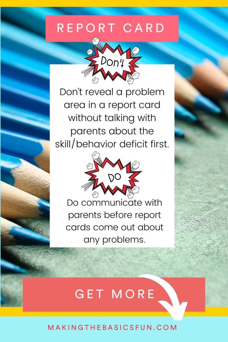 6 Dos And Don’ts To Make Report Cards Easy | Making The Basics Fun